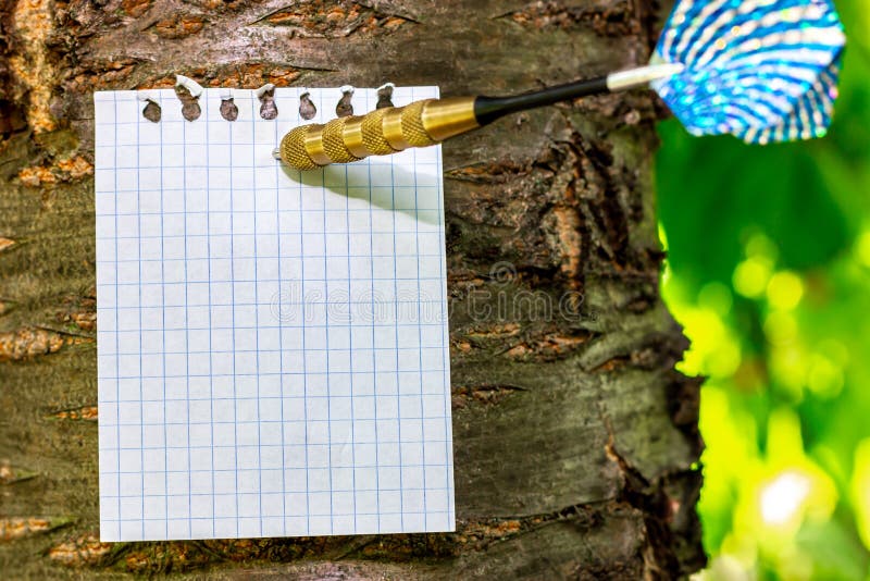 Blank Paper Pinned To Tree Knife Stock Photos - Free & Royalty-Free ...