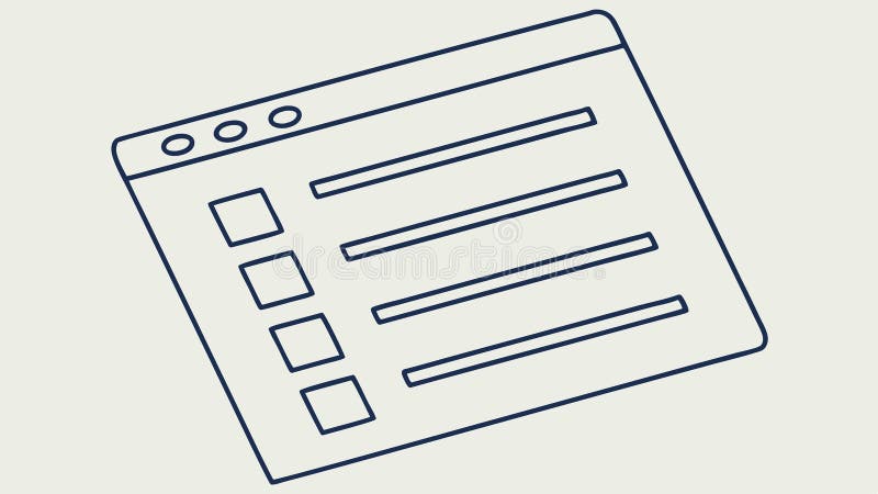 Blank Checklist Form, Task Organization Graphic, Vector Design ...