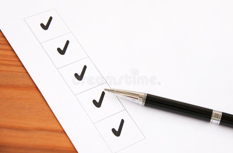 Blank checklist stock image. Image of cage, plan, personal - 91538485