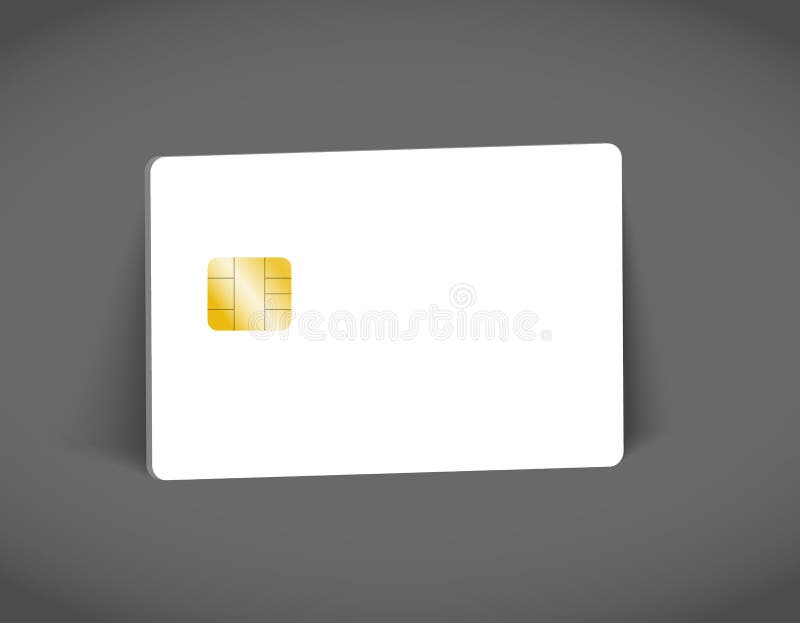 Blank Chip Card Banking Empty Card Mockup Template Stock Vector ...