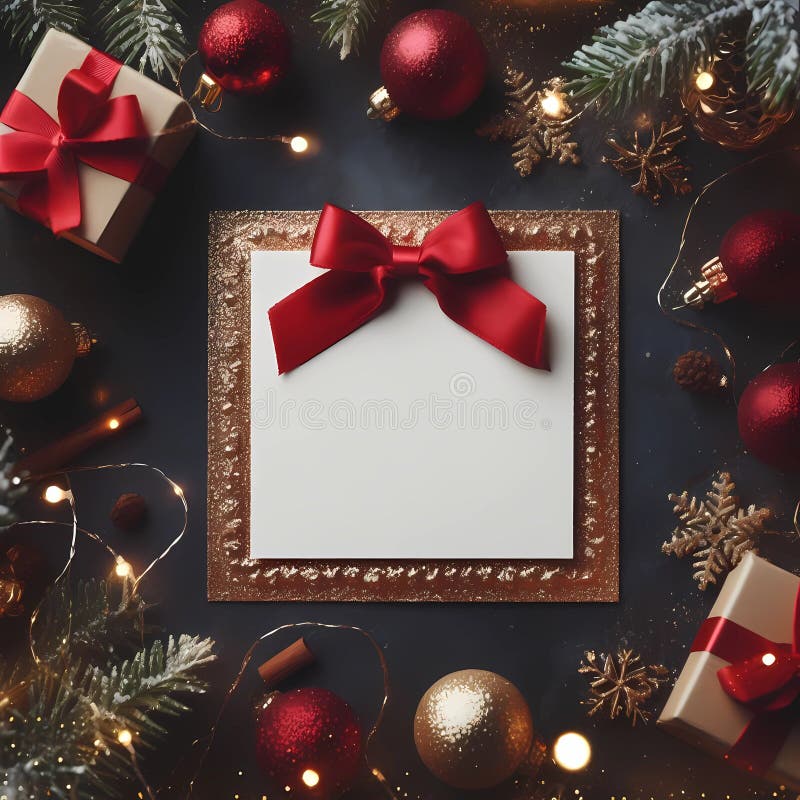 A blank christmas note stock illustration. Illustration of design ...