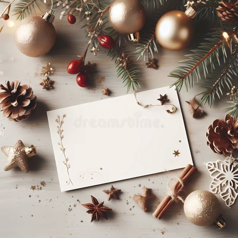 A blank christmas note stock illustration. Illustration of happy ...