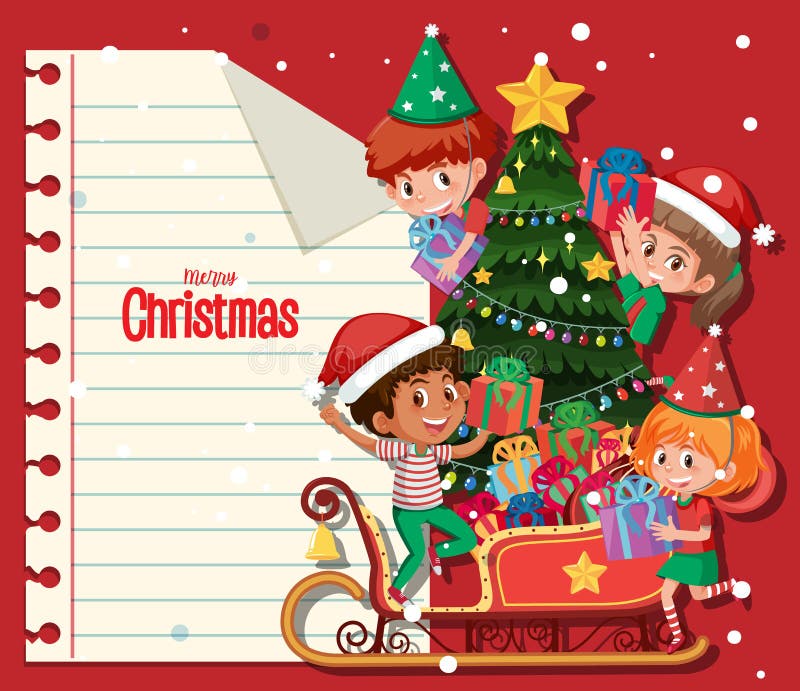 Blank Christmas Note Template Stock Vector - Illustration of ...
