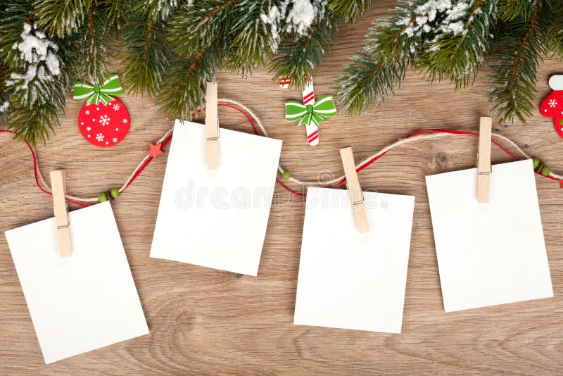 Blank Christmas Photo Frames Stock Image - Image of abstract, snow ...