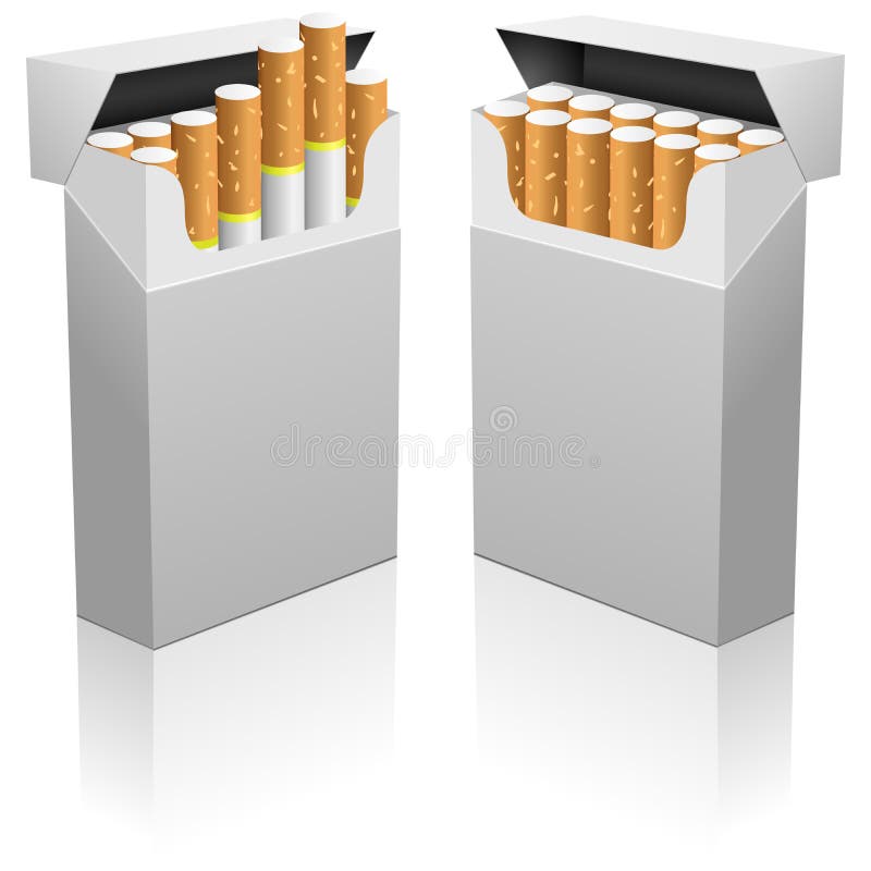 Empty blank cigarette pack stock vector. Illustration of cigarette ...