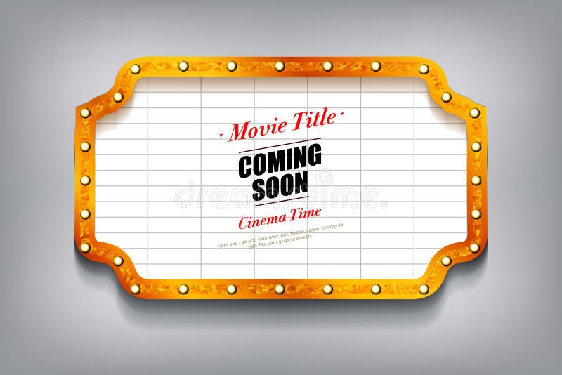 Cinema Billboard Now Showing. Stock Illustration - Illustration of ...