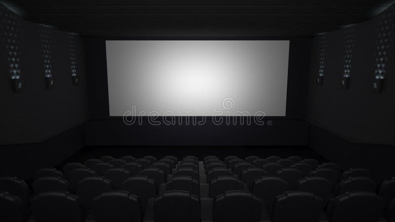 Blank cinema screen stock illustration. Illustration of copyspace ...