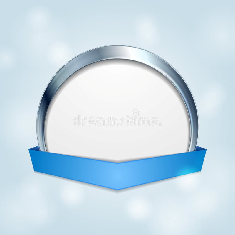Blank Circle Frame With Blue Ribbon Stock Vector - Illustration of ... Blank Circle Frame With Blue Ribbon Stock Vector - Illustration of ...