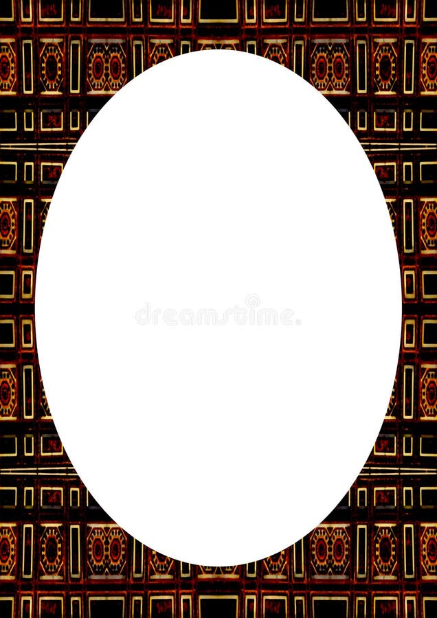Blank Circle Frame with Elegant Decorated Edges Stock Image - Image of ...