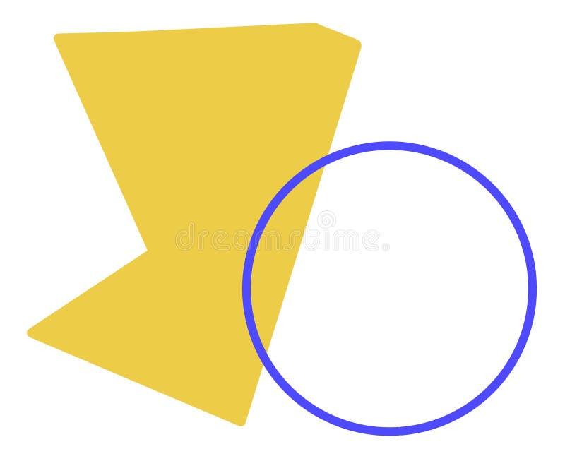 Blank Circle Line with Solid Shape Primary Color Kid Children Geometric ...