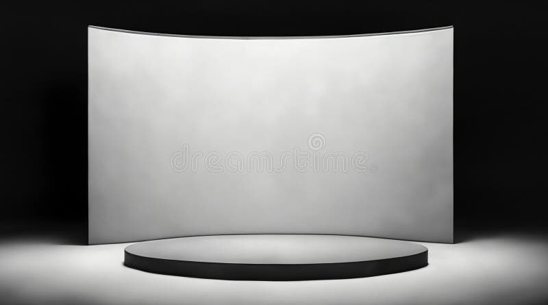 Empty Performance Stage with Elevated Circular Step Platform for ...