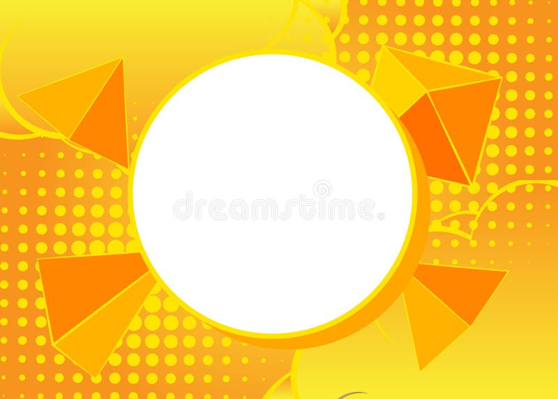 Blank Circle Shape on Blue Cartoon Vector Comic Book Background. Stock ...