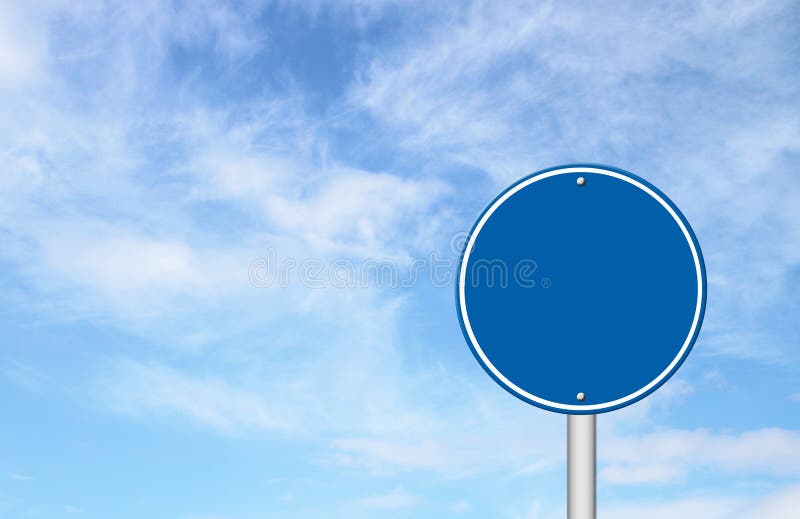 Blank Circle Sign Blue Sky Stock Illustrations – 346 Blank Circle Sign ...