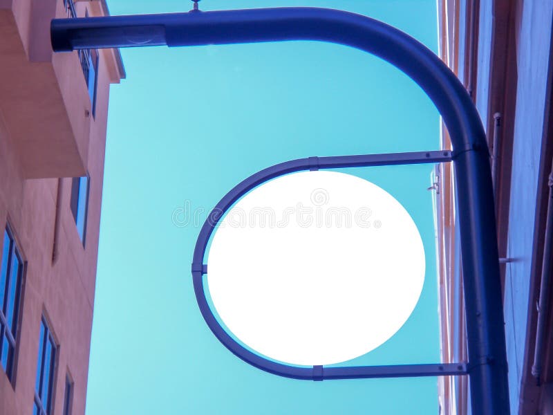 Blank Circular Information Signage Stock Image - Image of mock ...