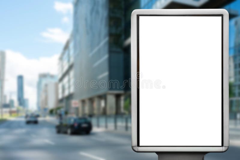 Blank Citylight Poster on Street in City. Space for Design Stock Photo ...