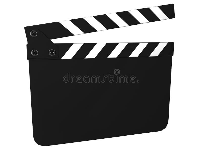 Blank clapboard isolated stock illustration. Illustration of ...