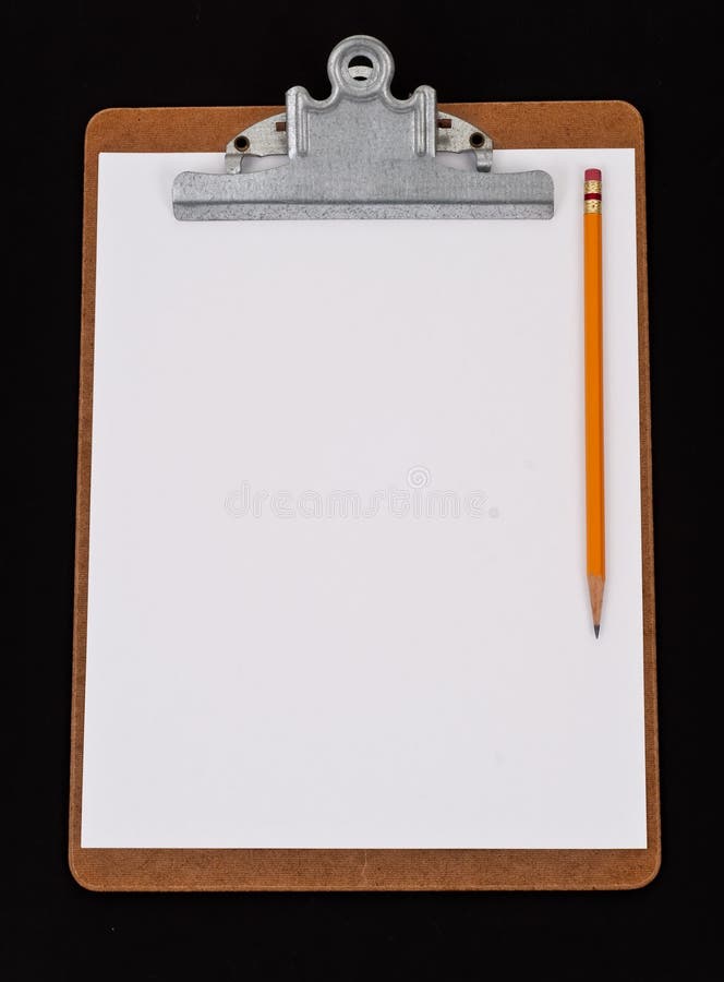 Clip board with paper stock image. Image of message, board - 3344309
