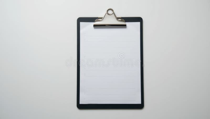Blank Clipboard with Paper Sheet for Notes, Lists, and Document ...