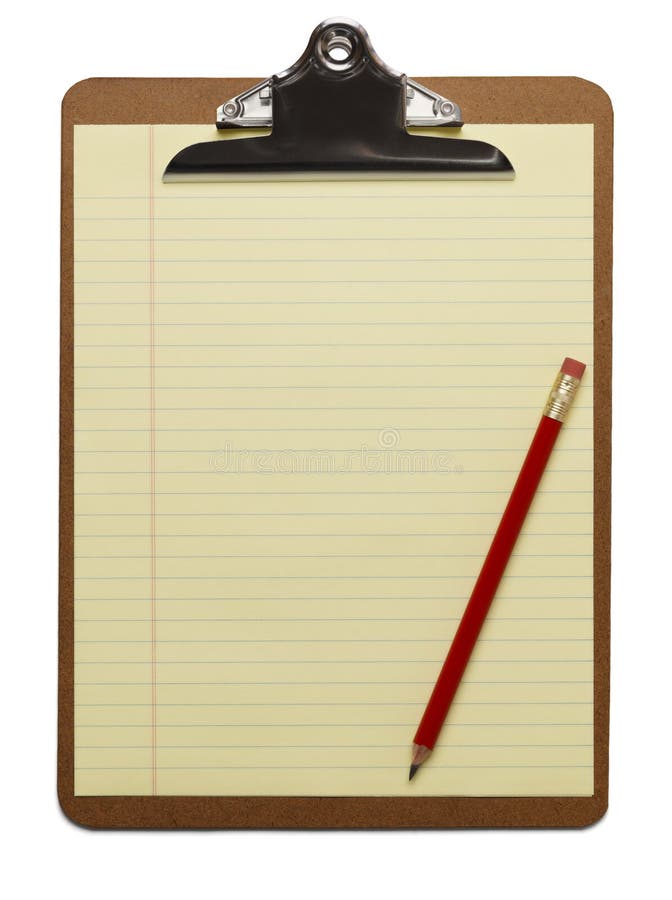 Blank Clipboard with Pencil Stock Image - Image of communication ...