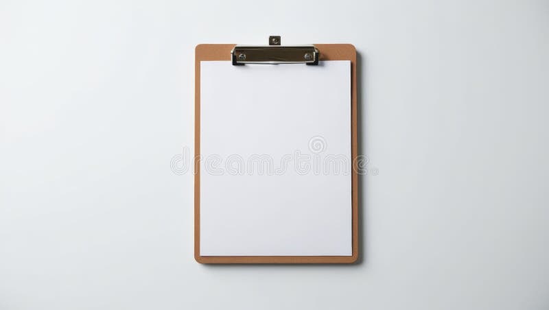 Blank Clipboard on Plain Background for Design Use Stock Illustration ...