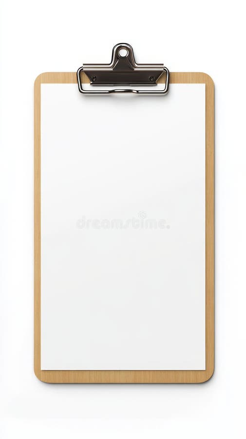 Blank Clipboard on White Background Stock Illustration - Illustration ...