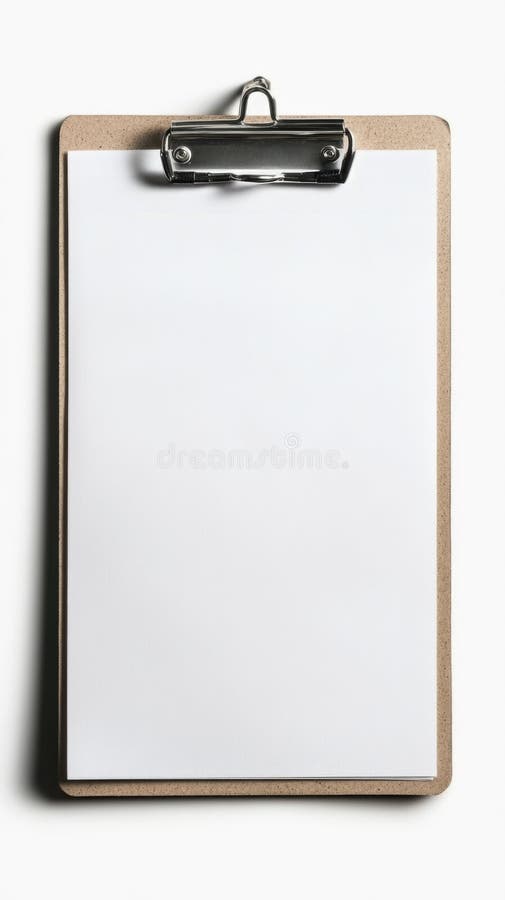 Blank Clipboard with White Paper on Wooden Surface for Note-taking ...