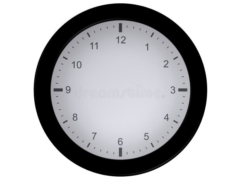 Blank Clock (without Needles) Stock Illustration - Illustration of ...