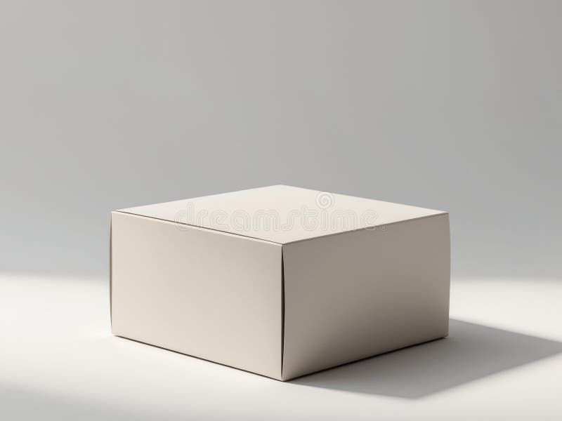 Blank Closed Craft Box Mockup in Side View Ideal for Creative Projects ...