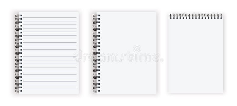 Set of Realistic Blank Sheets of Square and Lined Paper Stock Vector ...
