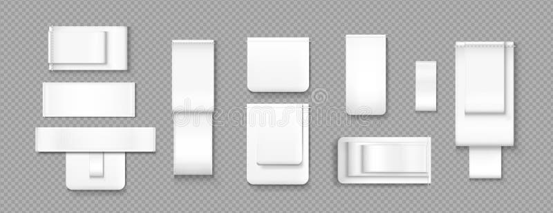 Blank cloth tags set stock vector. Illustration of vertical - 295546344