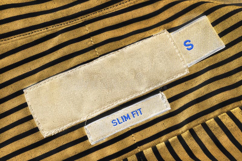 Slim fit label stock image. Image of industry, docket - 112178887