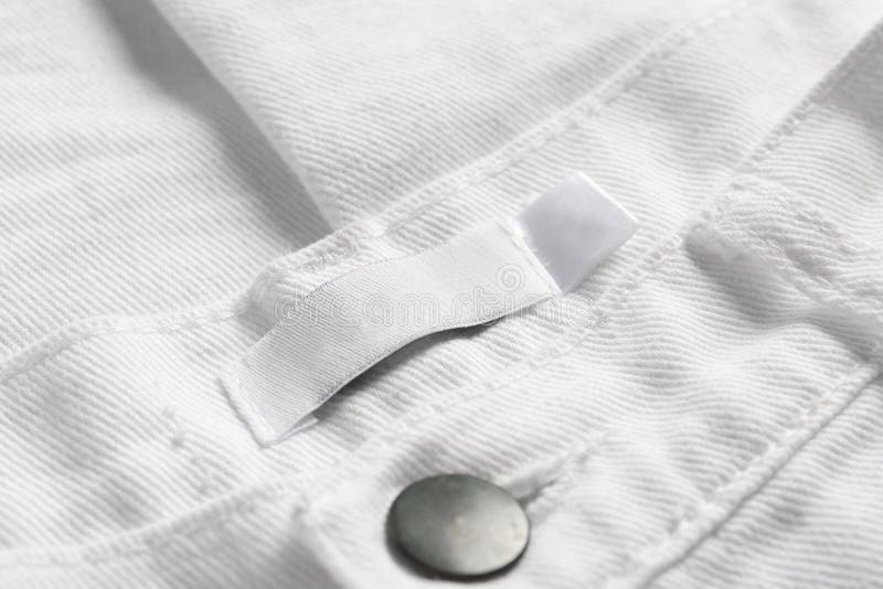 Blank Clothing Labels on White Background, Collage. Banner Design Stock ...