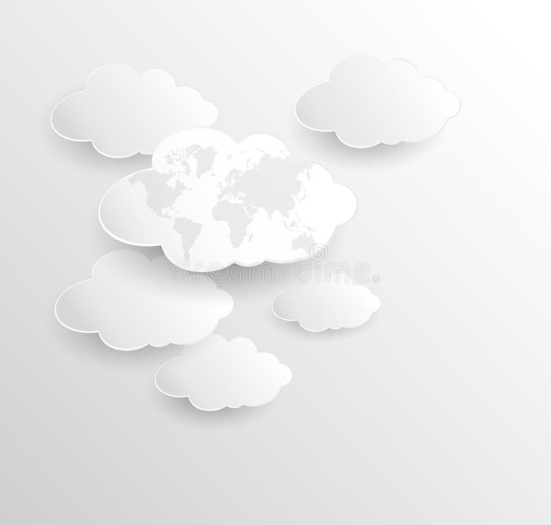 Cloud Computing Concept With Icons. Stock Vector - Illustration of ...