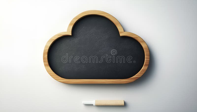 Blank Cloud Shape Black Blackboard Stock Image - Image of symbol ...