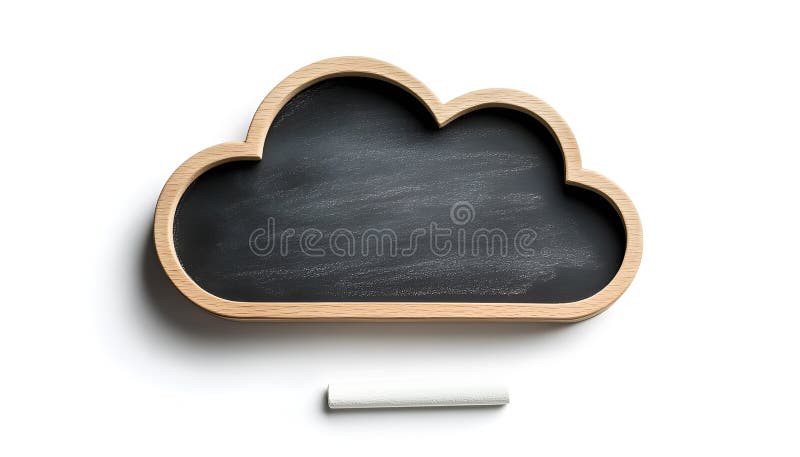Blank Cloud Shape Black Blackboard Stock Photo - Image of billboard ...