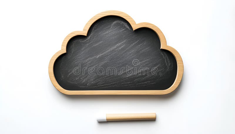 Blank Cloud Shape Black Blackboard Stock Image - Image of board, school ...