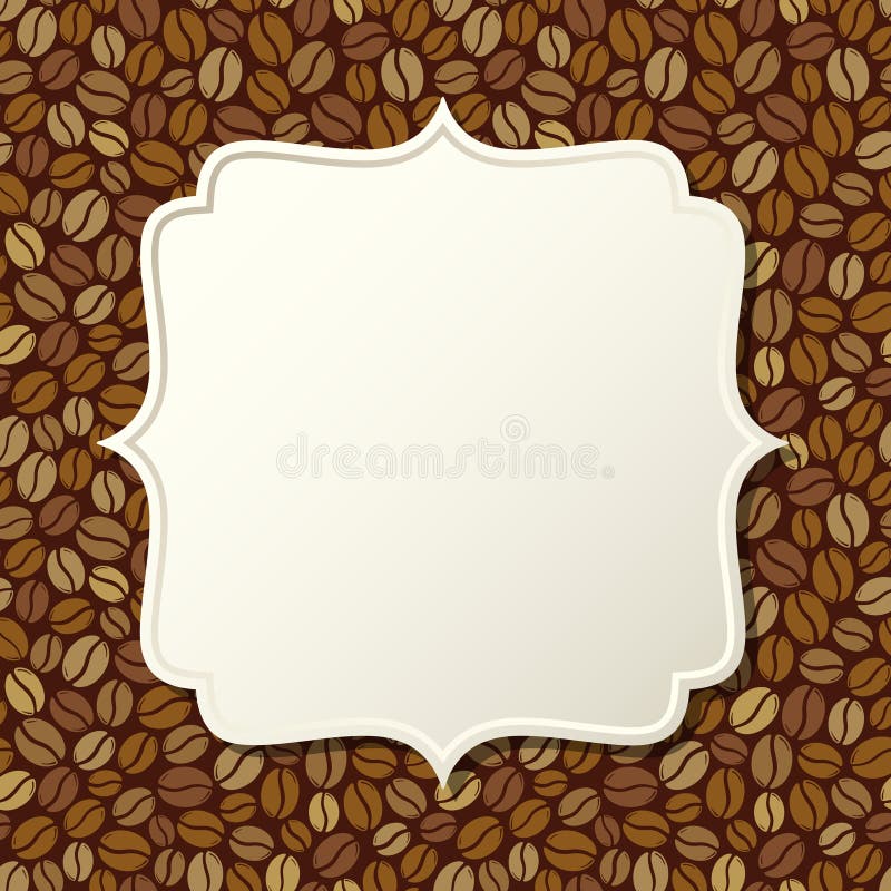 Blank coffee beans frame stock vector. Illustration of caffeine - 179658820