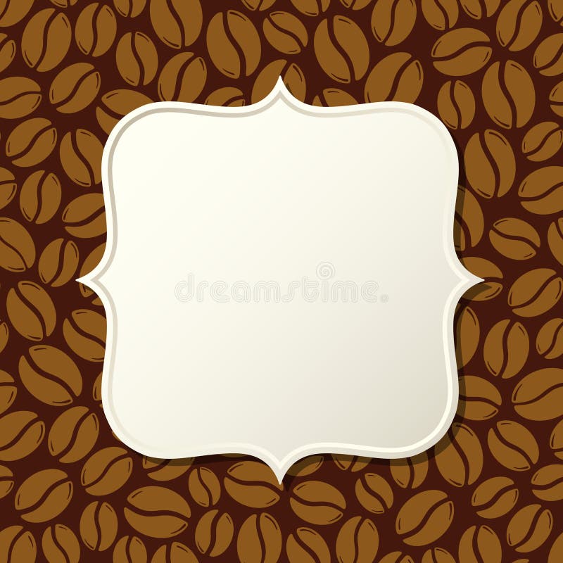 Blank coffee beans frame stock vector. Illustration of morning - 182519957