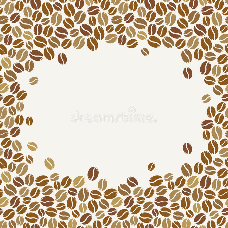 Blank coffee beans frame stock vector. Illustration of decoration ...