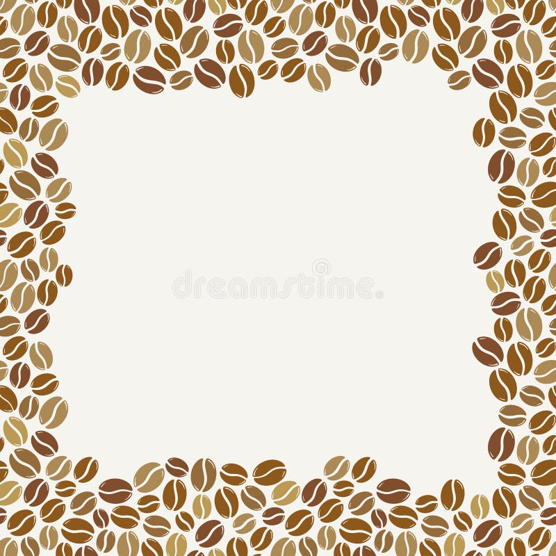 Blank coffee beans frame stock vector. Illustration of copy - 186695055