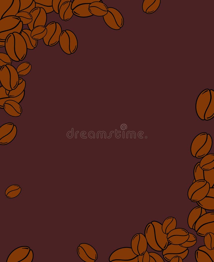 Blank coffee beans frame stock vector. Illustration of organic - 186695096