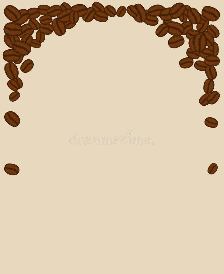 Blank coffee beans frame stock vector. Illustration of element - 228808114