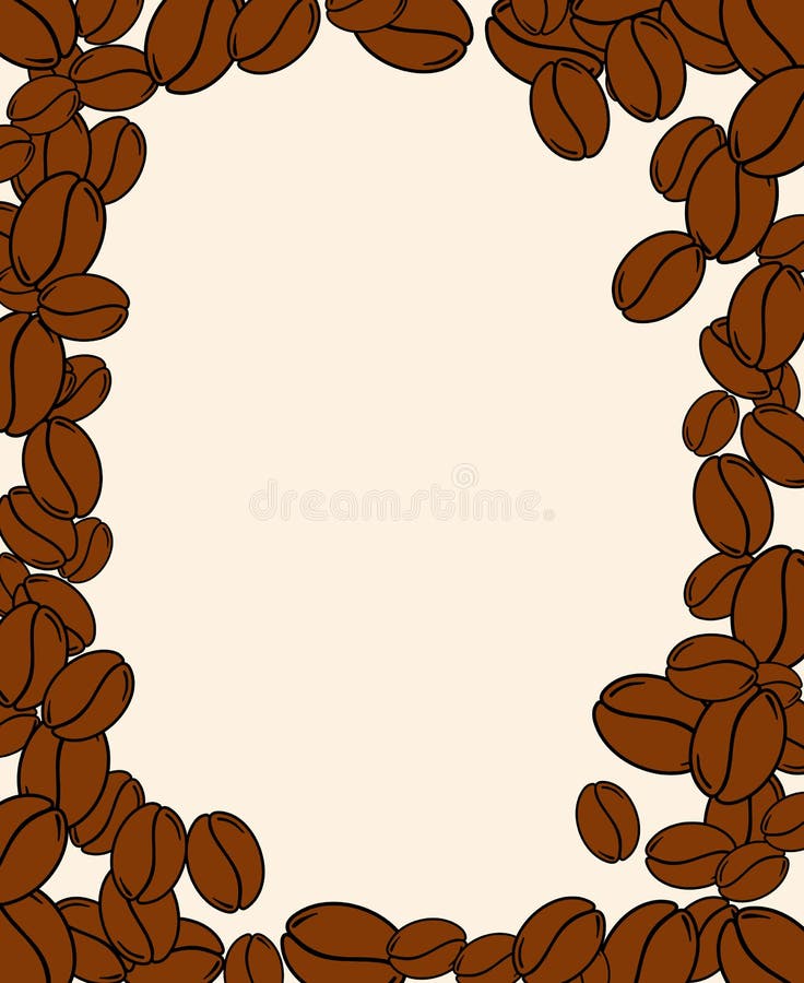 Blank coffee beans frame stock vector. Illustration of restaurant ...