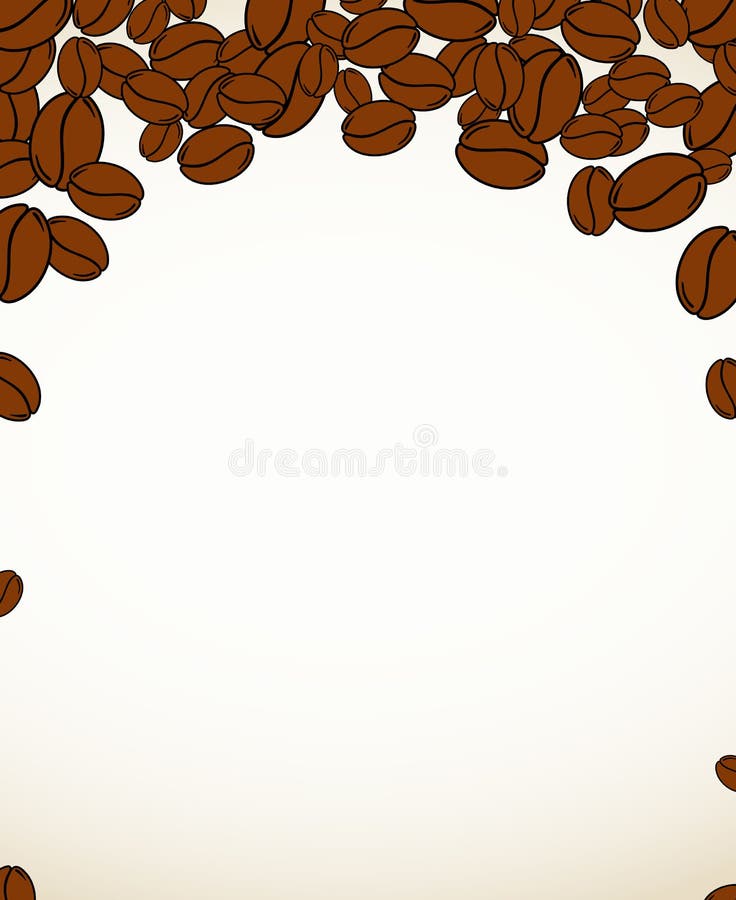 Blank coffee beans frame stock vector. Illustration of caffeine - 185351614