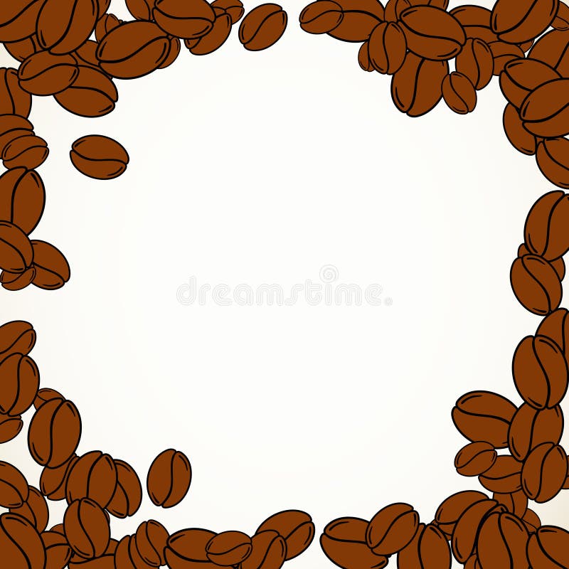 Blank coffee beans frame stock vector. Illustration of bean - 204292552
