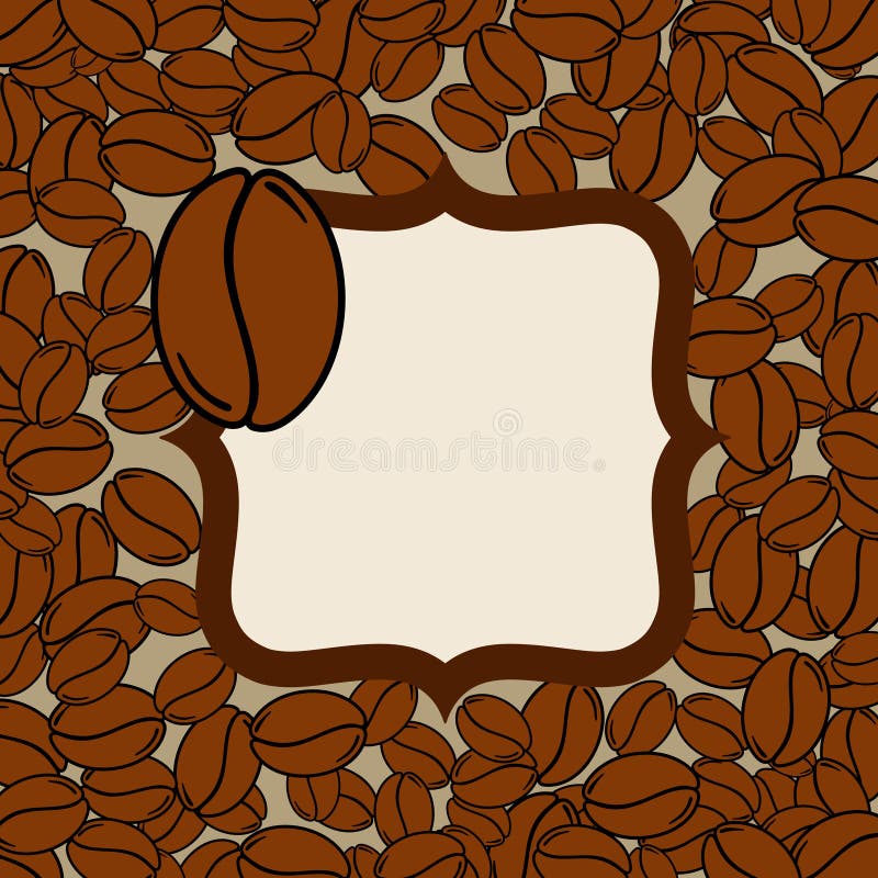 Blank coffee beans frame stock vector. Illustration of ingredient ...