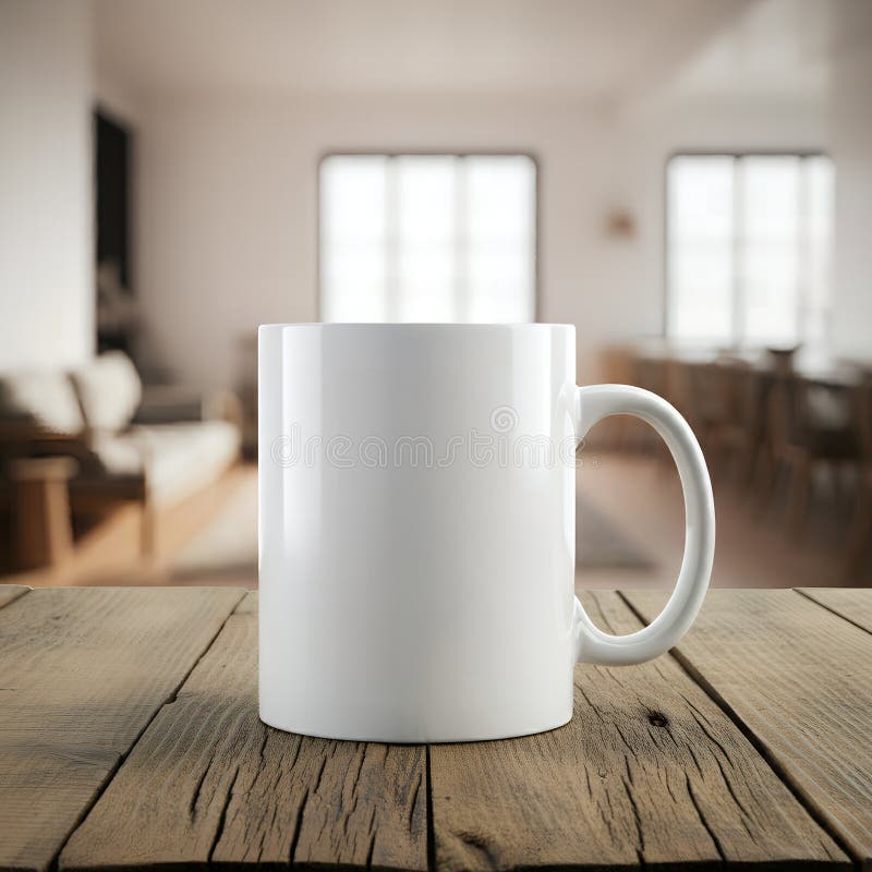 Blank Coffee Mug Mockup To Add Custom Design Stock Illustration ...