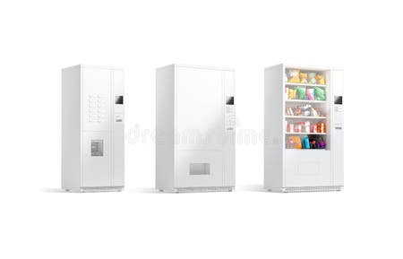 Blank Coffee Vending Machine Mockup, Different Types, Side View Stock ...