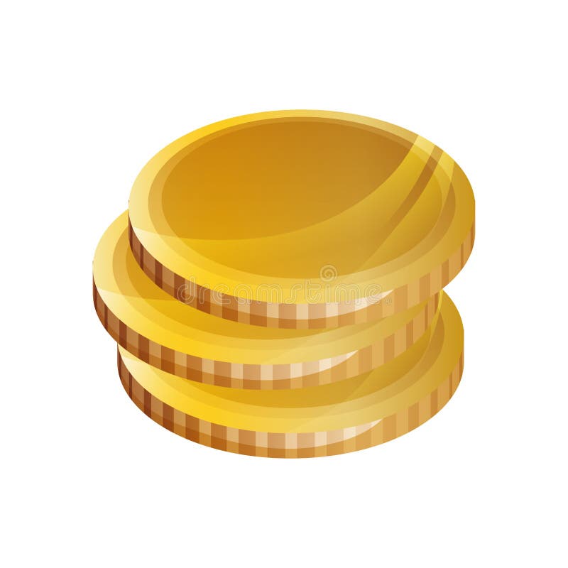 Blank coins isolated stock illustration. Illustration of prosperity ...