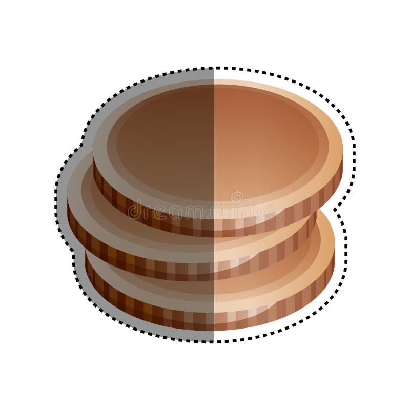 Blank coins isolated stock illustration. Illustration of dollar - 88177368